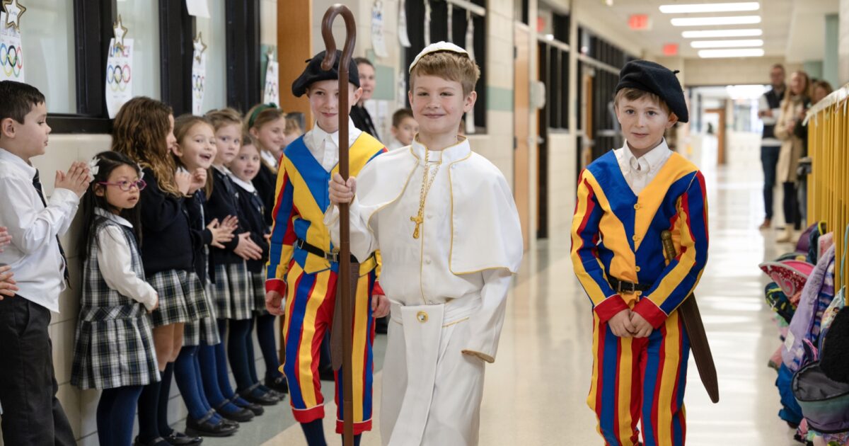 Everest second graders host mock papal election for Feast of the Chair ...